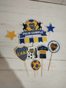 Adorno de torta Toppers personajes infantiles Boca Juniors - Cotillón ...